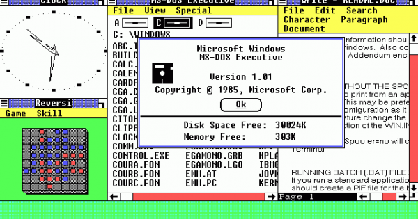 A 39 años del lanzamiento de Windows 1.0, la interfaz gráfica para PC ...